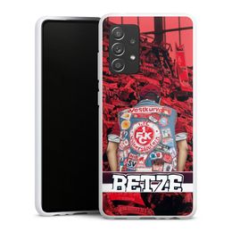 DeinDesign Galaxy A52s 5G Handy Silikon H&uuml;lle Case wei&szlig; Handyh&uuml;lle Official Licensed Product 1. Fc Kaiserslautern 1. Fck Silikon Case
