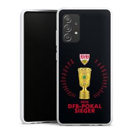 DeinDesign Galaxy A52s 5G Handy Silikon H&uuml;lle Case wei&szlig; Handyh&uuml;lle Official Licensed Product Vfb Stuttgart Trophy Silikon Case