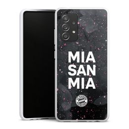 DeinDesign Galaxy A52s 5G Handy Silikon H&uuml;lle Case wei&szlig; Handyh&uuml;lle Mia San Mia Girl Style Fc Bayern M&uuml;nchen Silikon Case