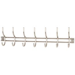 Garderobenleiste, Edelstahl, Metall, 54x14x8 cm, Aufh&auml;ngem&ouml;glichkeit, Garderobe, Garderobenleisten & Garderobenhaken, Garderobenleisten