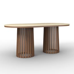 Esstisch Maddy Naturfarben Kunststein ca. 180x90x76 cm