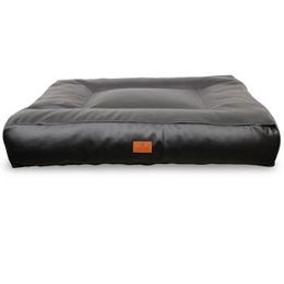 Petliving orthop&auml;disches Hundebett Anna XXL aus Kunstleder 120 x 100 cm schwarz