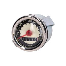 Tachometer universal 100km/h 48mm wei&szlig; f&uuml;r Puch, Z&uuml;ndapp, Hercules Simson