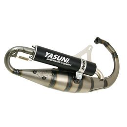 Auspuff Yasuni Scooter R schwarz f&uuml;r Minarelli stehend