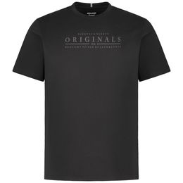Jack & Jones Herren Gro&szlig;e Gr&ouml;&szlig;en | Jack&Jones T-Shirt mit Label-Print Farbe schwarz Gr&ouml;&szlig;e: 8XL