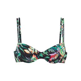 Venice Beach Bikinitop Damen Gr&ouml;&szlig;e 85 smaragd / lila / orange / schwarz