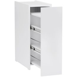 HOMCOM Nischenschrank, Wei&szlig;, Holz, 25x66.5x47 cm, Badezimmer, Badezimmerschr&auml;nke, Midischr&auml;nke