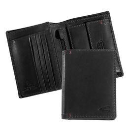 Geldb&ouml;rse Camel Active "Salamanca", Herren, schwarz, Leder, clean, gepflegt, unifarben mit Farbeinsatz, Kleinlederwaren, Geldbeutel, Portemonnaie mit kontrastreichem Handstich-Detail