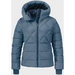 Sch&ouml;ffel Funktionsjacke SCH&Ouml;FFEL "Ins Jacket Boston L", Damen, Gr. 40, blau (8860, blau), Oberstoff: 63% Nylon, 37% Baumwolle. Futter: 100% Polyester. Wattierung: 100% Polyester, regular fit, hoch geschlossener Ausschnitt, Jacken Funktionsjacke