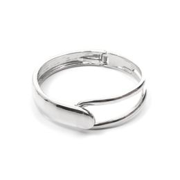 Armreif Firetti "Armschmuck Klapparmreif", grau (metallfarben), Armb&auml;nder, Damen, Metall, Armreif
