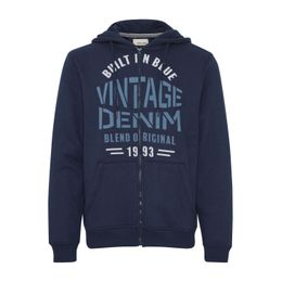 Kapuzensweatjacke Blend "Kapuzensweatjacke BHSweatshirt", Herren, Gr. M, blau (marineblaus), Obermaterial: 60% Baumwolle CO. 40% Polyester PES., Sweatjacken