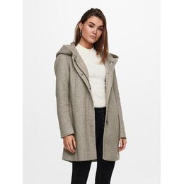 Langjacke Only "ONLSEDONA LIGHT COAT OTW NOOS", Damen, Gr. XS, braun (walnut detail:melange with pumice stone), Web, Obermaterial: 85% Polyester, 15% Baumwolle, unifarben, figurumspielend Po-bedeckend, gerader Abschluss, Jacken Langjacke, Materialmix