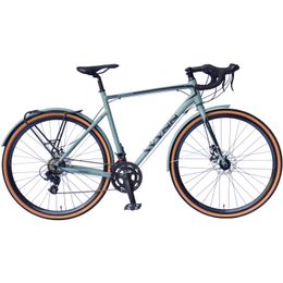 Gravelbike WYNN "GRL1.1" Gr. 54, gr&uuml;n (gr&uuml;n, gr&uuml;n), Fahrr&auml;der, 54cm, 28 Zoll (71,12cm) hinten: 28 Zoll (71,12cm)