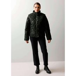 Steppjacke Alba Moda "Steppjacke Steppjacke mit Wellenstepp", Damen, Gr. 38, schwarz, Obermaterial: 100% Polyester PES., Modern, gerade, Jacken Steppjacke