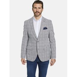 Sakko Babista "Sakko ZANZITE", Herren, Gr. 50, blau (grau kariert), Sakkos Sakko, im Karo-Design