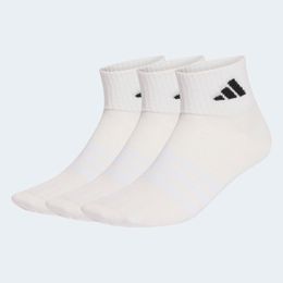 Sportsocken adidas Performance "T ESS ANK 3P", Damen, Gr. L (43/45), wei&szlig;, wei&szlig;, schwarz, Obermaterial: 54% Baumwolle, 43% Polyester, 2% Elasthan, 1% Polyamid, Socken Sportsocken