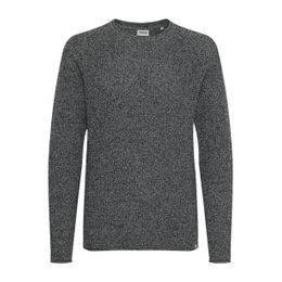 !Solid Strickfleece-Pullover SOLID "Strickpullover SDKotchap", Herren, Gr. XXL, grau (dunkelgrau melange), Obermaterial: 100% Baumwolle CO recyc.., Pullover