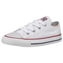 Sneaker Converse "CHUCK TAYLOR ALL STAR SE OX", M&auml;dchen, Gr. 24, wei&szlig; (optical, wei&szlig;), Textil, kontrastfarbene Details, Schuhe Sneaker, f&uuml;r Kleinkinder
