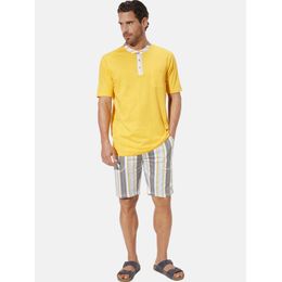 Shorty Babista "Schlafanzug VILORO", Herren, Gr. M, gelb, Obermaterial: 100% Baumwolle CO., Homewear-Sets Shorty