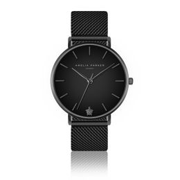 Quarzuhr AMELIA PARKER "AA4-B048B", schwarz, Armbanduhren, Damen, Quarzuhr