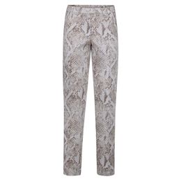 Stoffhose Alba Moda "Hose Hose mit Schlangenprint", Damen, Gr. 34, N + K Gr, grau, Obermaterial: 98% Baumwolle CO (CMIA). 2% Elasthan EL., Modern, Hosen Stoffhose