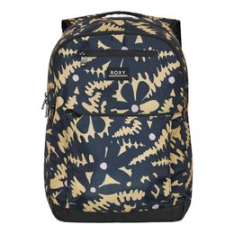 Tagesrucksack Roxy "Here You Are Active", Damen, grau (anthrazit big flowers), Kunstfaser, Rucks&auml;cke