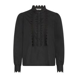Langarmbluse B.Young "Langarm-Bluse BYISALU", Damen, Gr. 46, schwarz, Obermaterial: 100% Baumwolle CO., Blusen