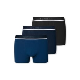 Boxer Schiesser "95/5", Herren, Gr. 8, blau (908, sortiert), Jersey, Obermaterial: 95% Baumwolle, 5% Elasthan, eng, Unterhosen, mit sportlichem Logo-Webgummibund