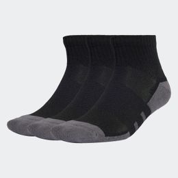 Funktionssocken adidas Performance "ESS CC QRT 3P", Damen, Gr. L (43/45), schwarz (schwarz, grau six), Obermaterial: 56% Polyester, 40% Baumwolle, 3% Elasthan, 1% sonstige Fasern, Socken, Kurzsocken, Sneakersocken, 3er Packung