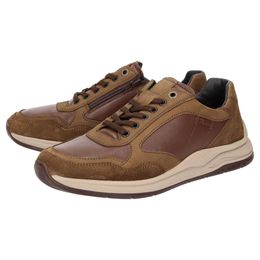 Sneaker Sioux "Turibio-713-J", Herren, Gr. 42 (UK 8), braun, Obermaterial: 40% Kalbsveloursleder CAVL. 30% Rindnubukleder CNU. 30% Lammnappaleder LANA. 100% Gummi rubber., Schuhe Sneaker