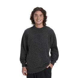 Strickpullover Quiksilver "Slow Song Neppy", Herren, Gr. M, tarmac, Obermaterial: 45% Modacryl, 21% recyceltem Modacryl, 12% Polyamid, 11% Wolle, 6% Seide, 5% andere Fasern., Pullover Strickpullover