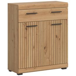 Unterschrank Welltime "SIENA, Breite 74cm, 2 T&uuml;r, 1 Schubkasten, 2 F&auml;cher, MDF-Front", braun (artisan eiche nachbildung), B:74cm H:88cm, Holzwerkstoff, Schr&auml;nke, Unterschrank, in verschiedenen Farben erh&auml;ltlich, Badm&ouml;bel, Badschrank, Kommode, Bad