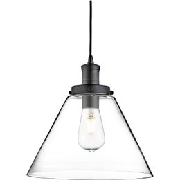 Searchlight Pendelleuchte "Pyramid-Pendelleuchte - Metall & Glas", mattschwarz, klar, H: 28cm, 1 Stk., Leuchten, Pendelleuchte