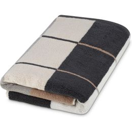 Duschtuch Ross "Three Stars 9042", schwarz-wei&szlig; (anthrazit), B:75cm L:140cm, Frottier, Frottier, Handt&uuml;cher, 100% Baumwolle, made in Germany