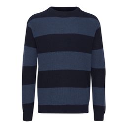 !Solid Strickfleece-Pullover SOLID "Strickpullover SDSergio", Herren, Gr. XXL, blau (insignia blau), Obermaterial: 100% Baumwolle CO recyc.., Pullover
