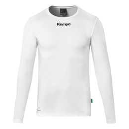 Kompressionsshirt Kempa "Baselayer Attitude Kids", M&auml;dchen, Gr. 164, wei&szlig;, Obermaterial: 88% Polyester Pol. recyc.. 12% Elasthan EL., Shirts