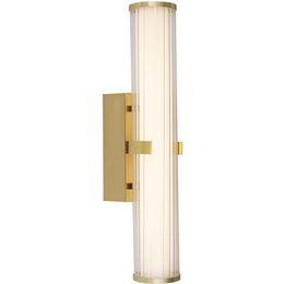 Searchlight Wandleuchte "Clamp-Wandleuchte - Goldenes Metall", Energieeffizienz: G (A-G), gold (goldfarben, klar, wei&szlig;), H: 43cm, 1 Stk., Leuchten, Wandleuchte