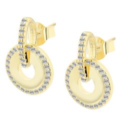 Adelia&acute;s Kettenanh&auml;nger ADELIA&acute;S "Anh&auml;nger &ndash; Anh&auml;nger aus 925 Silber mit Zirkonia", gold, Schmuckanh&auml;nger, Damen, Silber 925 (Sterlingsilber), Kettenanh&auml;nger, Perfekt als Geschenk zum einen besonderen Tag
