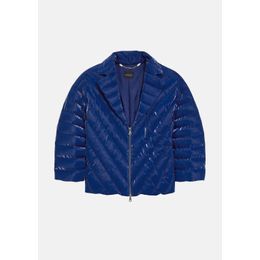 Madeleine Mode Steppjacke MADELEINE "Steppjacke Kurze Steppjacke mit 3/4-&Auml;rmeln", Damen, Gr. 34, blau (saphirblau), Obermaterial: 100% Polyester PES., Modern, Jacken Steppjacke