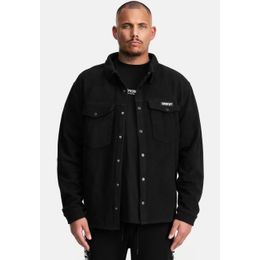 Outdoorhemd Trueprodigy "Bill Knopfleiste Brusttaschen Logo Applikation", Herren, Gr. S, N-Gr, schwarz, Obermaterial: 100% Polyester PES., ohne Ausschnitt, Hemden