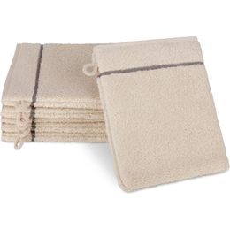 Waschhandschuh Ross "&Uuml;berkaro 9032", beige (natur, flanell), B:12cm L:20cm, Frottier, Frottier, Handt&uuml;cher, 100% Baumwolle, made in Germany