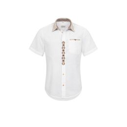 N&uuml;bler Trachtenhemd N&Uuml;BLER "Trachtenhemd Mirko", Herren, Gr. 3XL, EURO, wei&szlig;, Obermaterial: 100% Baumwolle CO., Hemden Trachtenhemd