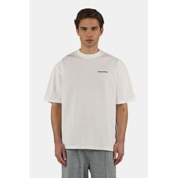 T-Shirt Pegador "Bovec Oversized Tee", Jungen, Gr. S, washed warm wei&szlig;, Single Jersey, Obermaterial: 100% Baumwolle, bedruckt, oversize normal, Rundhals, Shirts T-Shirt, Baumwolle, oversize