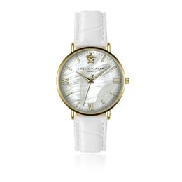 Quarzuhr AMELIA PARKER "AF7-S108G", wei&szlig;, Armbanduhren, Damen, Quarzuhr