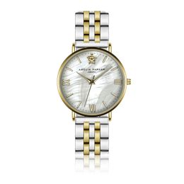 Quarzuhr AMELIA PARKER "AF7-B298S", gold (gold, silber), Armbanduhren, Damen, Quarzuhr