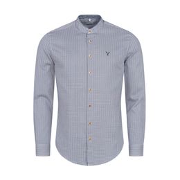 N&uuml;bler Trachtenhemd N&Uuml;BLER "Trachtenhemd Paavo", Herren, Gr. XL, EURO, blau, Obermaterial: 100% Baumwolle CO., Hemden Trachtenhemd
