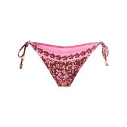 Bikini-Hose Roxy "Kerlina Hl Cheeky", Damen, Gr. M, US-Gr&ouml;&szlig;en, pink (tiramisu kerlina border), Obermaterial: 87% Nylon, 13% Elasthan., Badehosen Bikini-Hose
