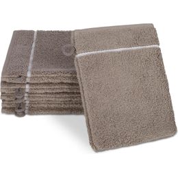 Waschhandschuh Ross "&Uuml;berkaro 9032", beige (flanell, champagner), B:12cm L:20cm, Frottier, Frottier, Handt&uuml;cher, 100% Baumwolle, made in Germany