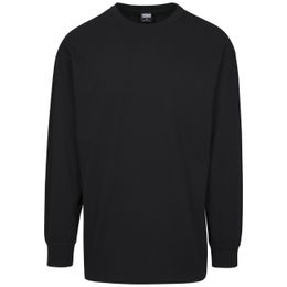 Longsleeve Urban Classics "Urban Classics Herren Boxy Heavy Longsleeve", Damen, Gr. L, schwarz, 100% Baumwolle, unifarben, normal, Rundhals, Shirts