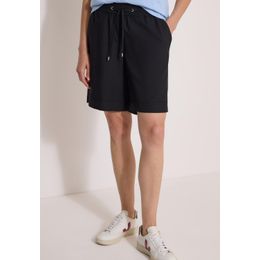Shorts Cecil, Damen, Gr. XXL (46), schwarz, Stoff, 100% Viskose, unifarben, loose fit kurz, Hosen Shorts, im Loose Fit